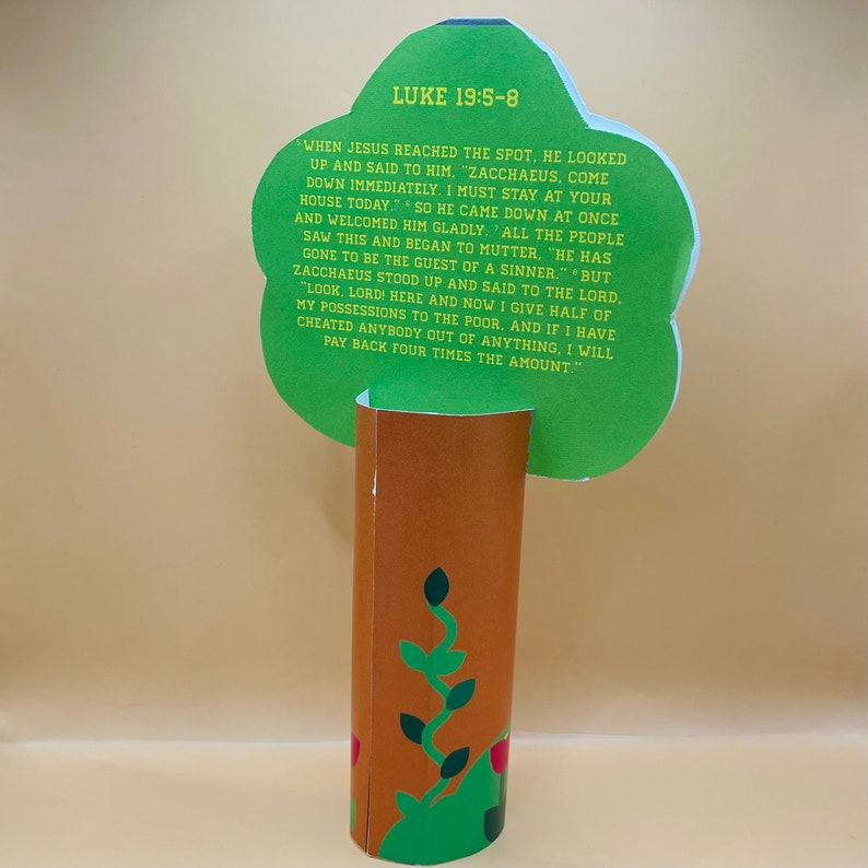 STORY OF ZACCHAEUS Bible Craft for Kids Sunday School Activity for ...
