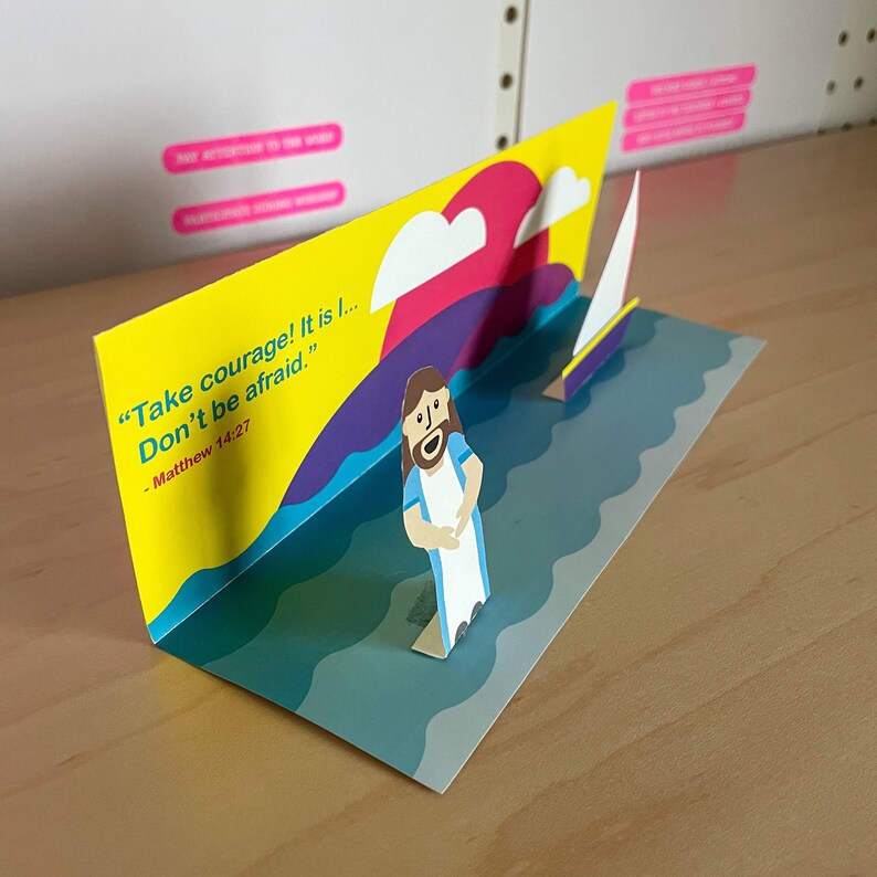 WALKS ON WATER Miracle of Jesus Bible Craft for Church Lesson for ...