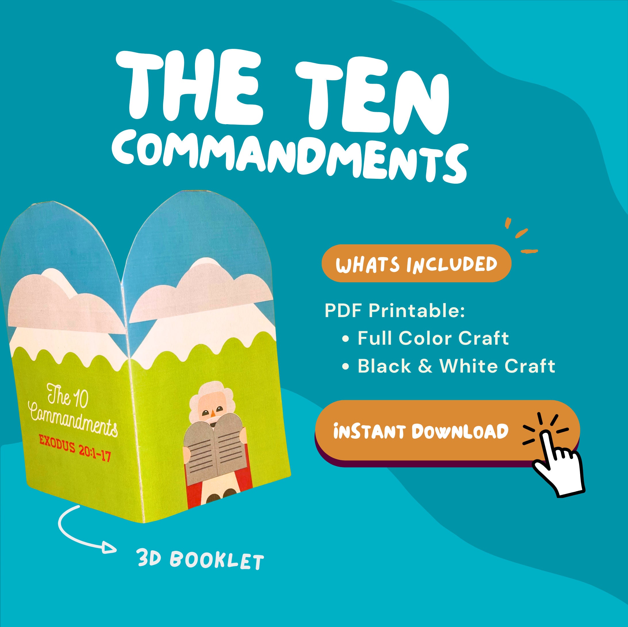 EXODUS Bible Craft Pack Activity for Story of Moses Craft of Burning ...