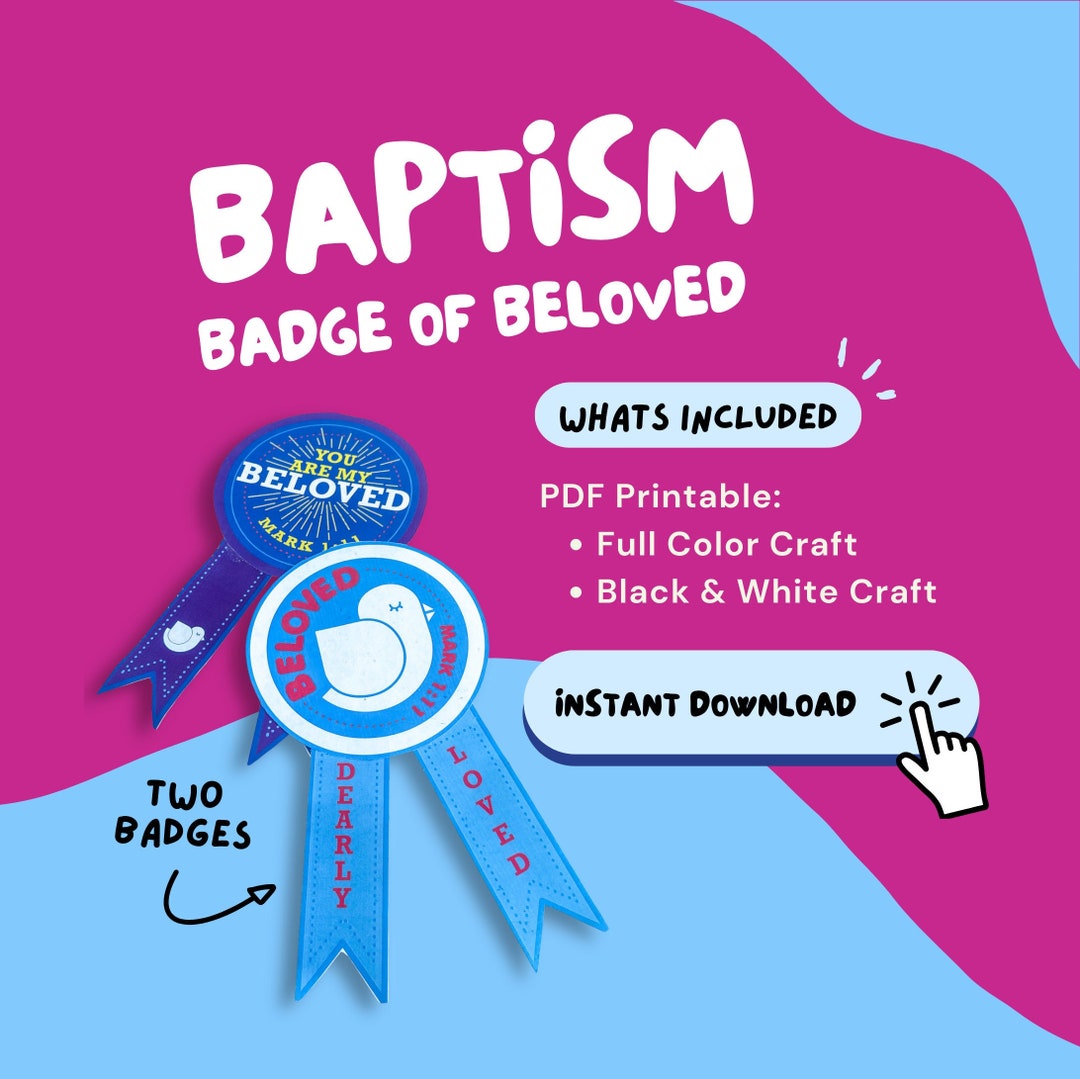 BAPTISM OF JESUS Bible Craft for Sunday School Lesson for Homeschool ...