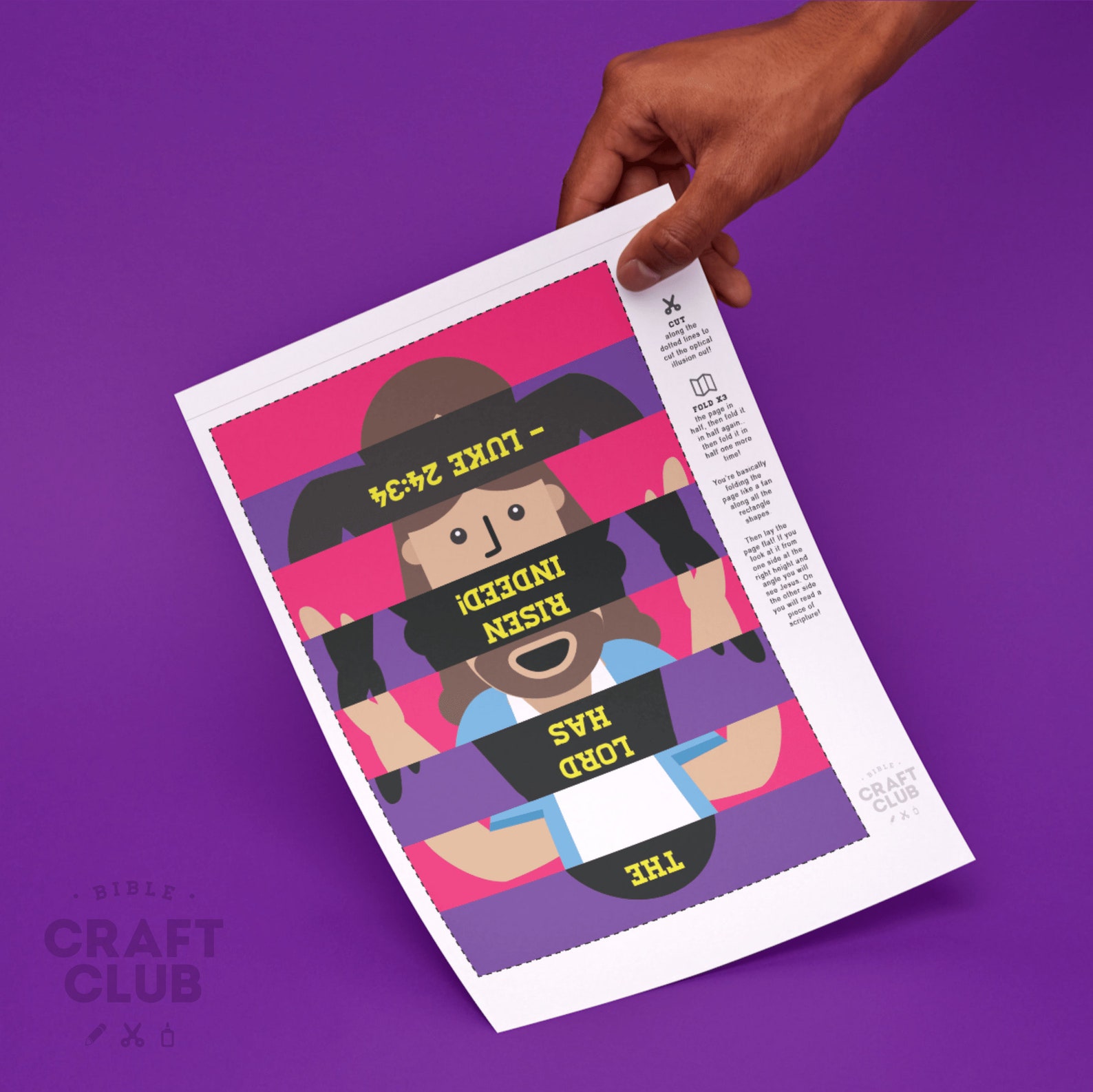 ROAD TO EMMAUS Craft for Easter Pop up Printable Bible Lesson for ...