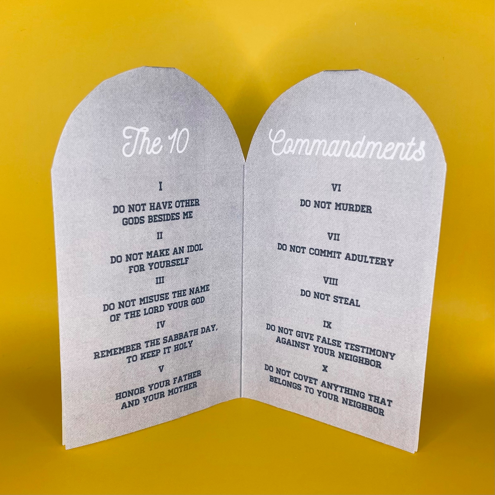 THE TEN COMMANDMENTS Bible Craft for Sunday School Lesson for ...