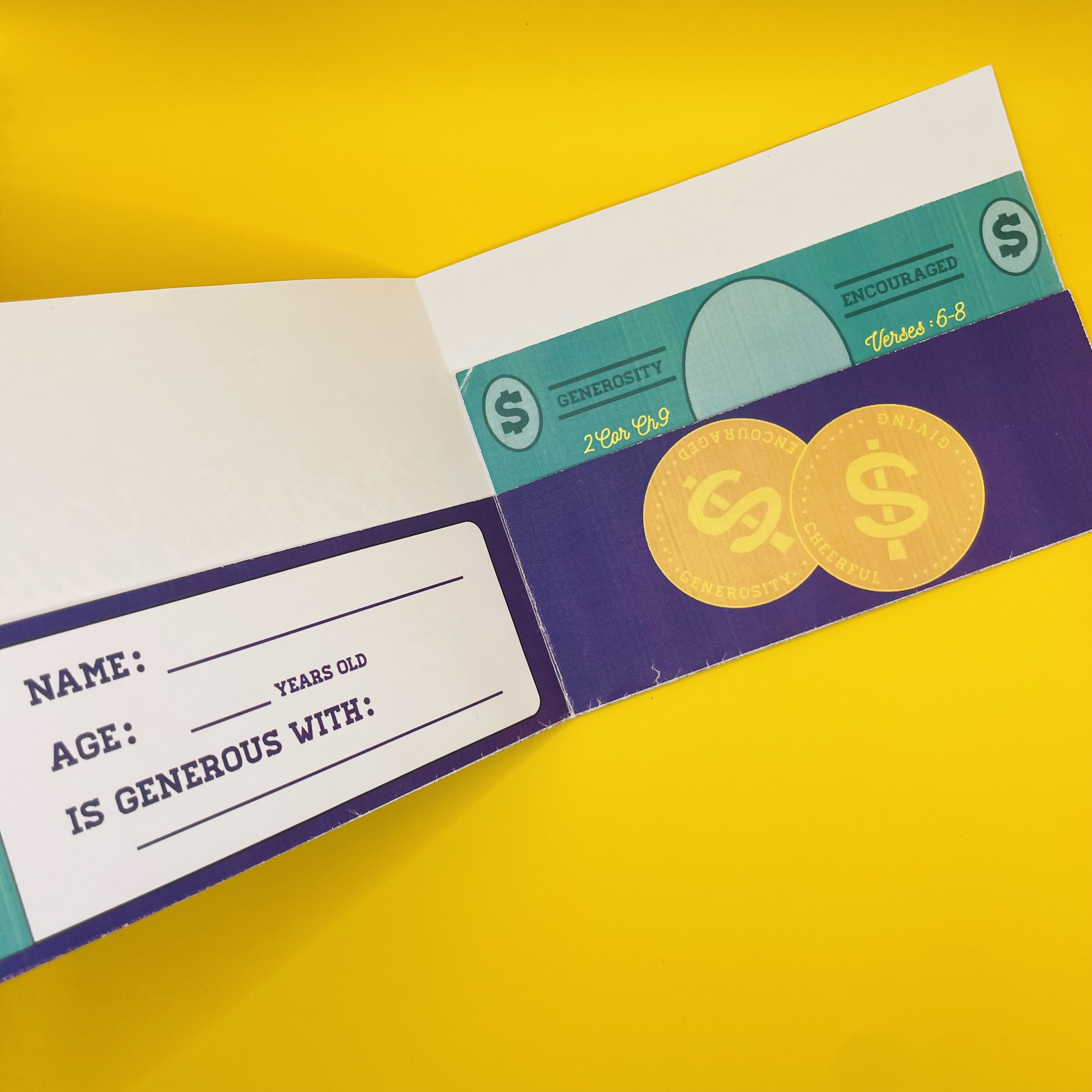 CHEERFUL GIVER Bible Craft for Sunday School Lesson for Homeschool ...