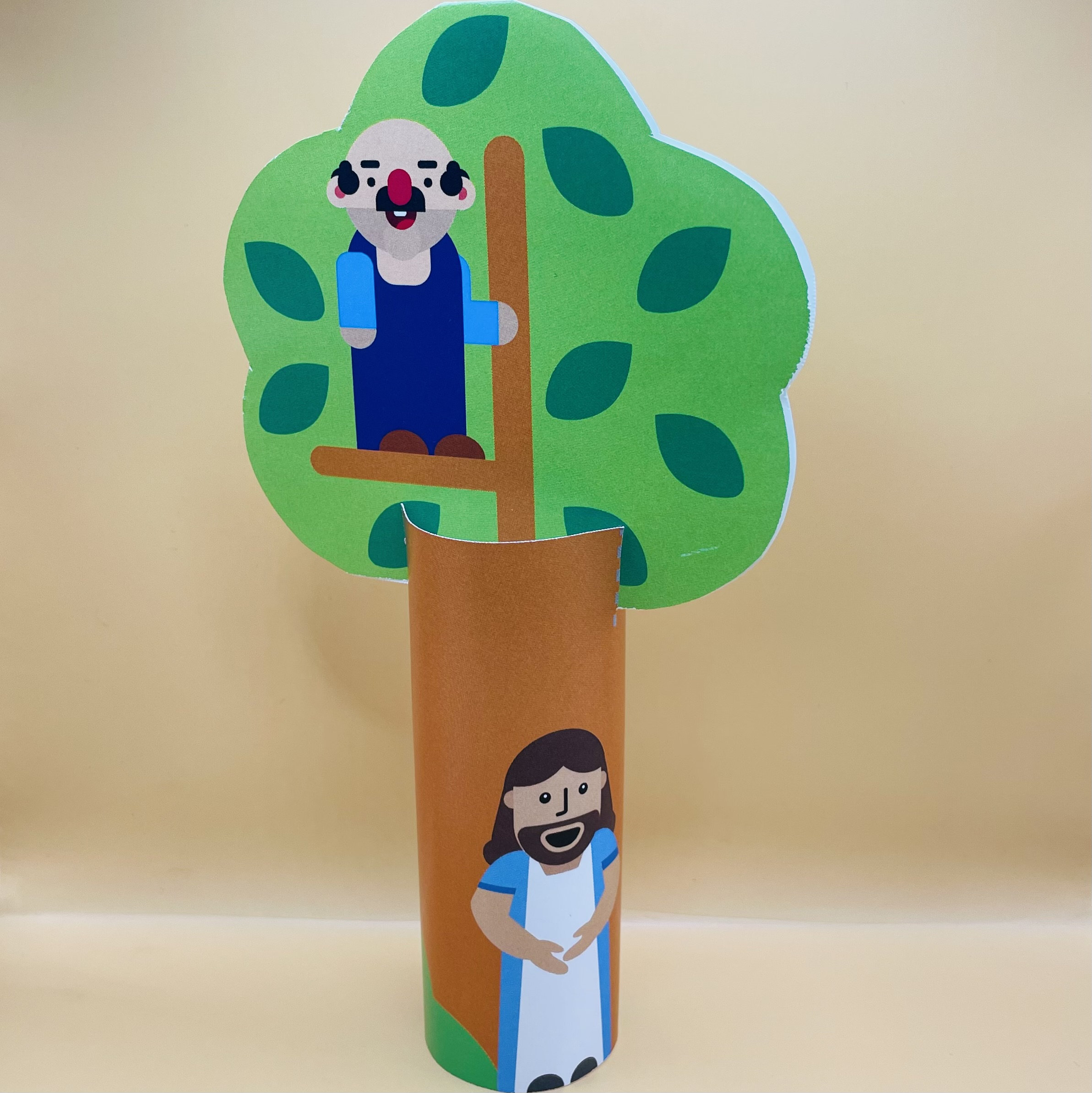STORY OF ZACCHAEUS Bible Craft for Kids Sunday School Activity for ...
