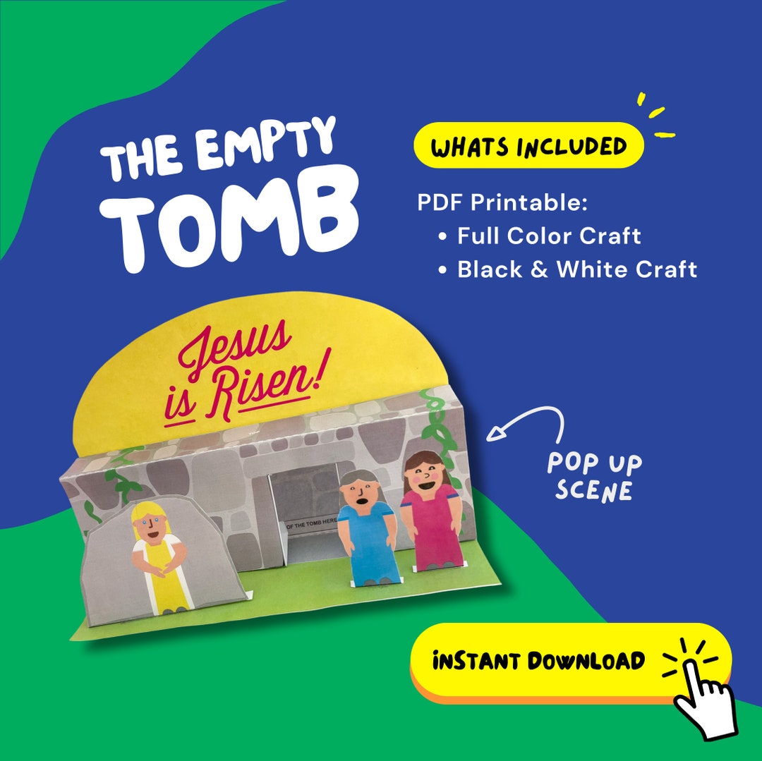 THE EMPTY TOMB Craft for Easter Pop up Printable Bible Lesson for ...