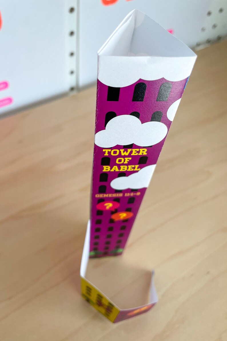 TOWER OF BABEL Bible Craft for Sunday School Activity for Homeschool ...