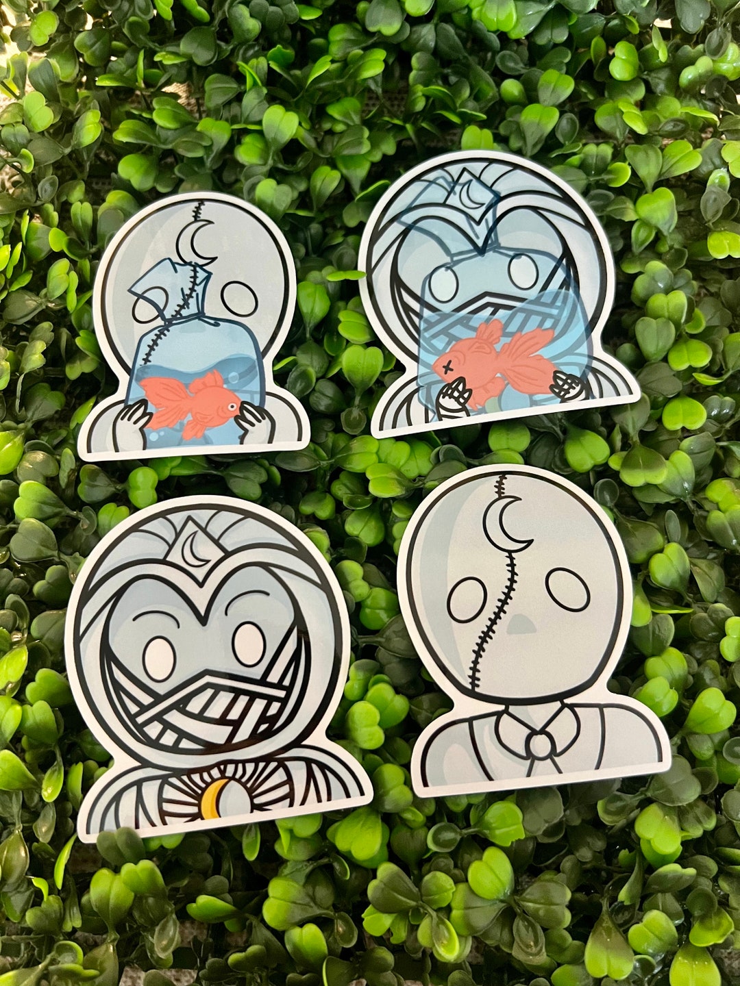 Moon Knight and Mr. Knight Set | 4 Stickers | 3x3 | Vinyl Sticker ...