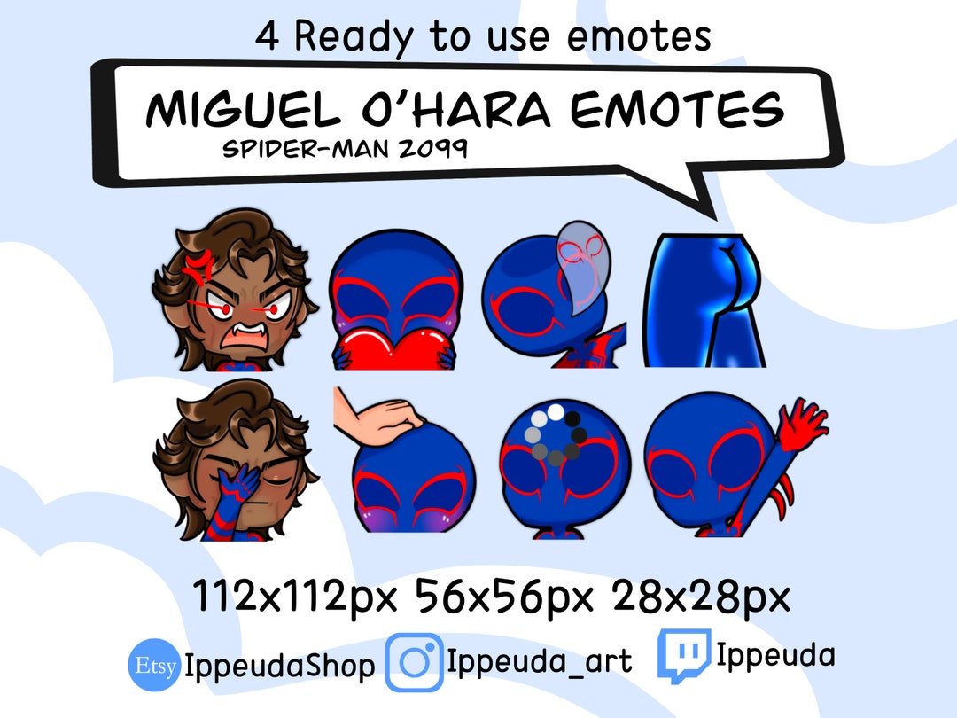 Miguel O'hara Twitch Emote Spiderman 2099 vtuber - Etsy Australia