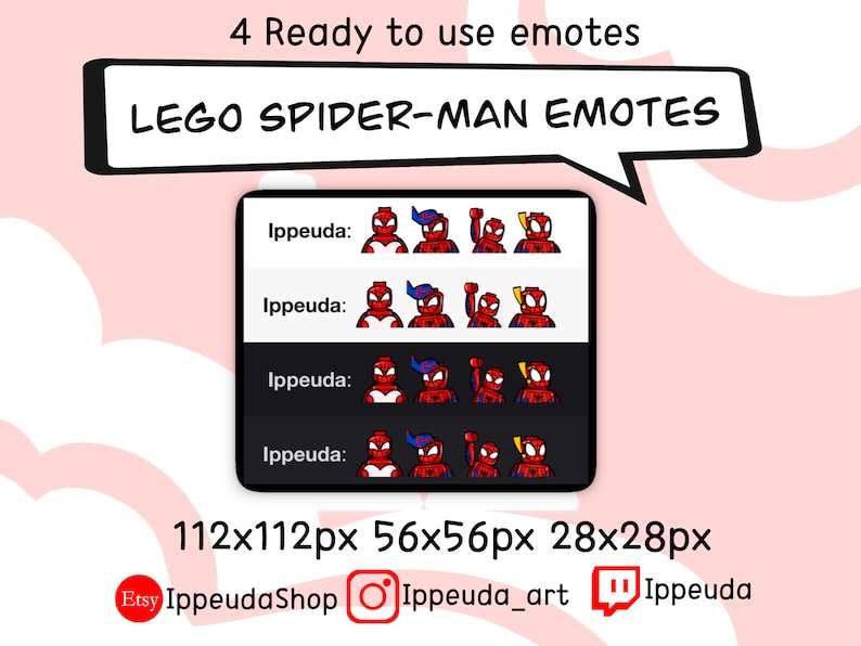Spiderman Twitch Emotes | Spiderman 2099 |vtuber | Pngtuber | Streamer ...