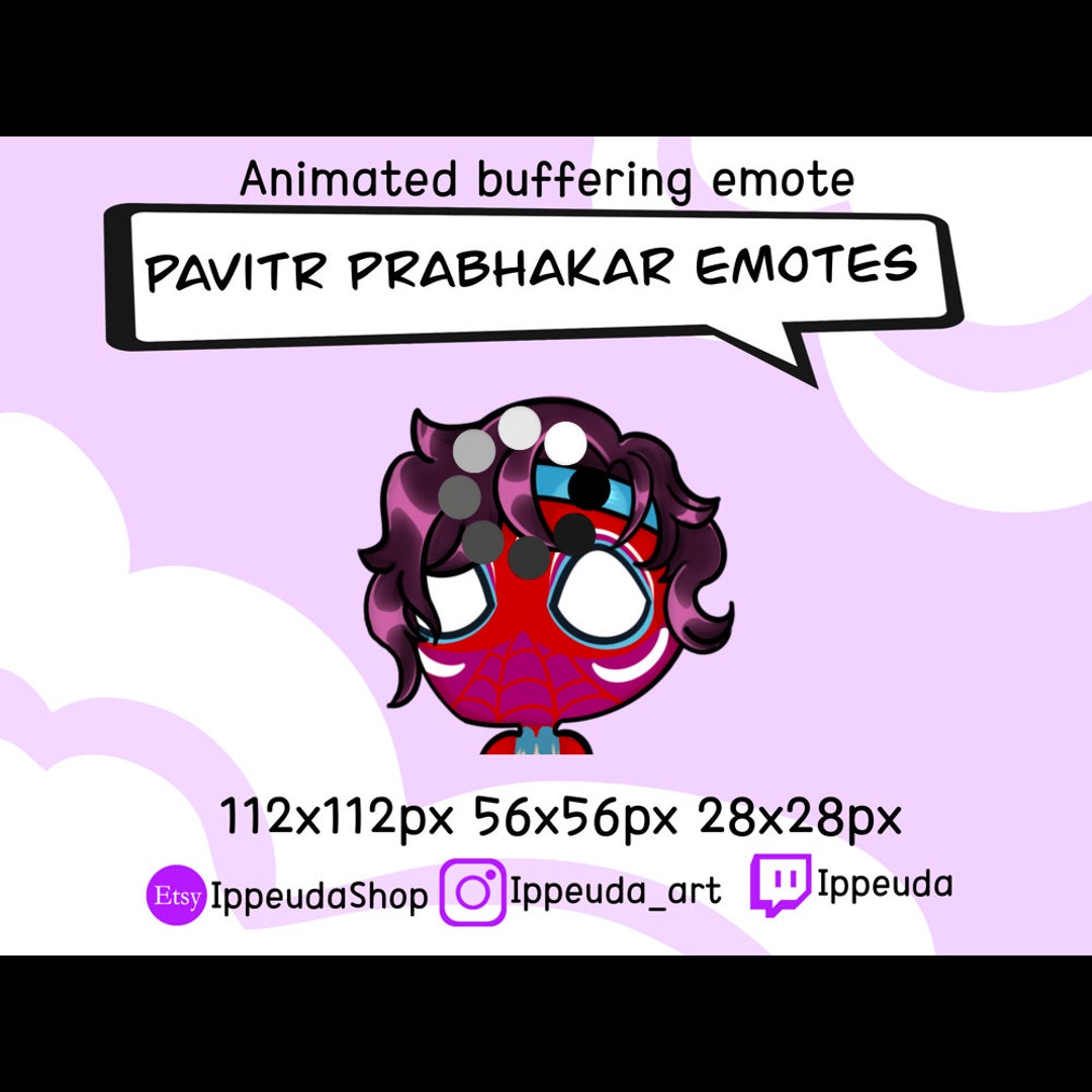 Animated Buffering Pavitr Prabhakar Twitch Emote | Spiderman 2099 ...