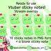 11x Green Heart Sticky Note Assets |vtuber | Pngtuber | Streamer ...