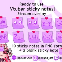 11x Blue Star Sticky Note Assets vtuber Pngtuber Streamer Vroid ...