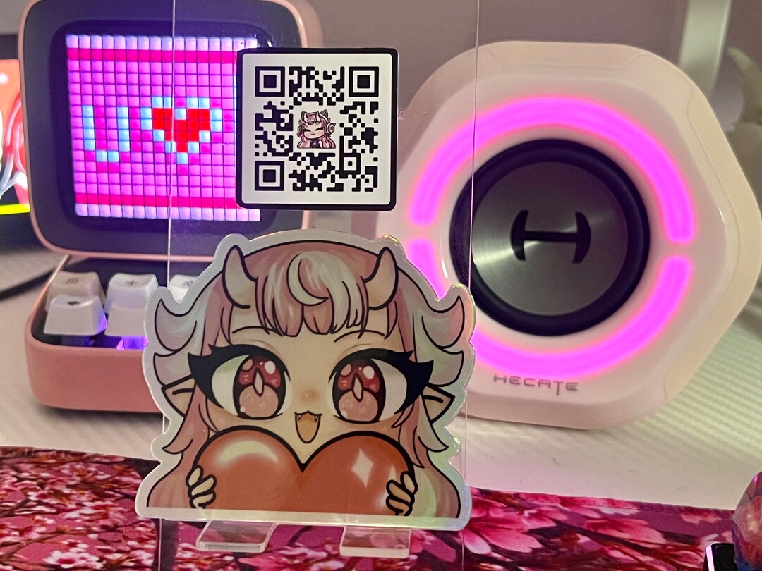 Holographic Ippeuda! | 3x3 | Vinyl Sticker | Decal | Vtuber | Pngtuber ...