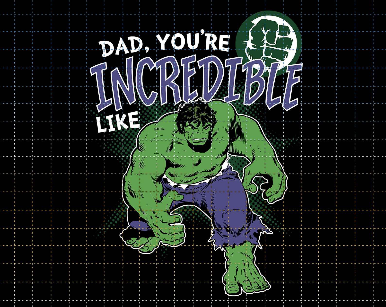 Hulk Dad PNG Printable Superhero Dad Png Hulk Png Marvel | Etsy