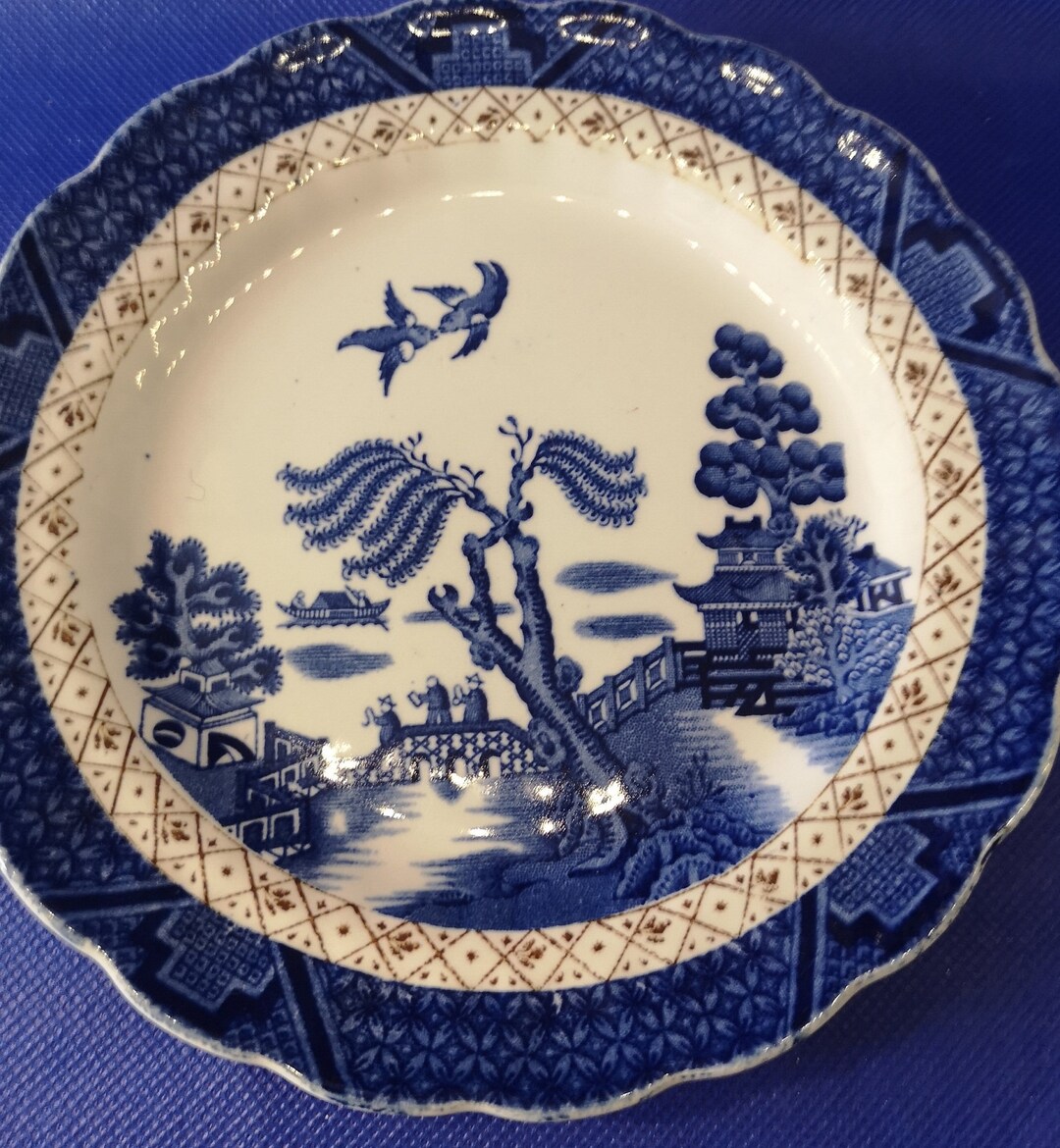 Booths Old Real Willow Side Plate 17cm and 25.5cm Diameter - Etsy