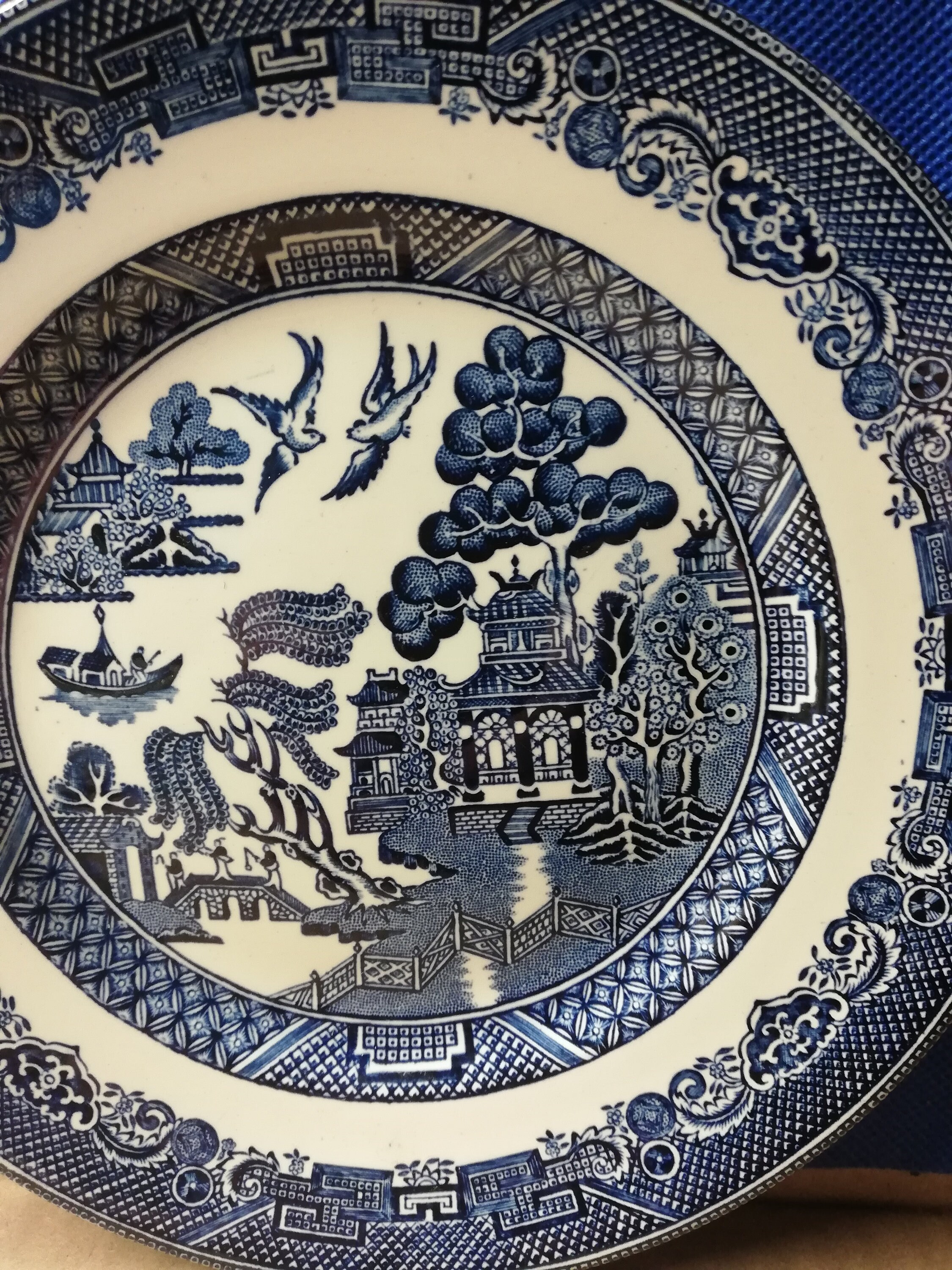 Johnson Brothers Willow Pattern Blue and White Side Plate 17.5cm Fantastic Condition - Etsy