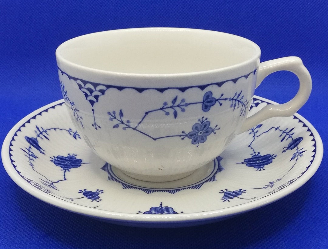 Retro Mid Century Blue Denmark Tea Cup and Saucer - Vintage Kitchen ...