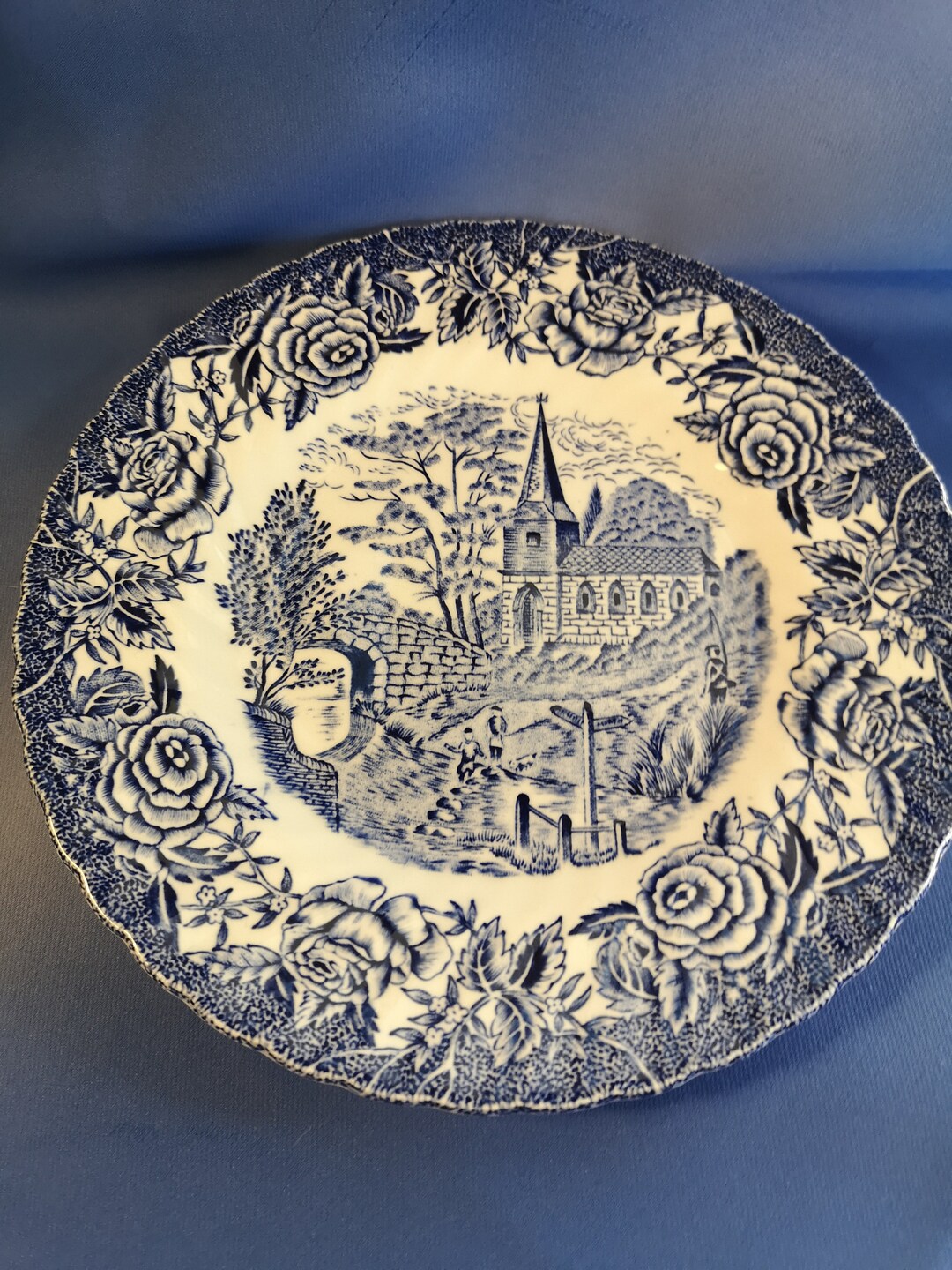 British Anchor Small Side Plate English Country Scenes 17.5cm Diameter ...