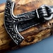 Wrought Iron Viking Hand Knocker, Thor's Hammer, Rustic Door Knocker ...