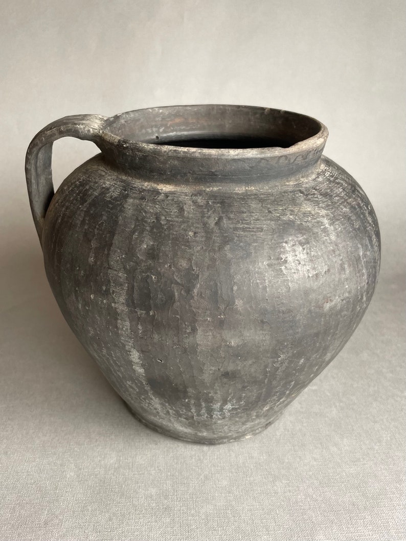 Old Black Pots, Vintage Pottery, Antique Clay Vessel, Rustic Ceramic ...