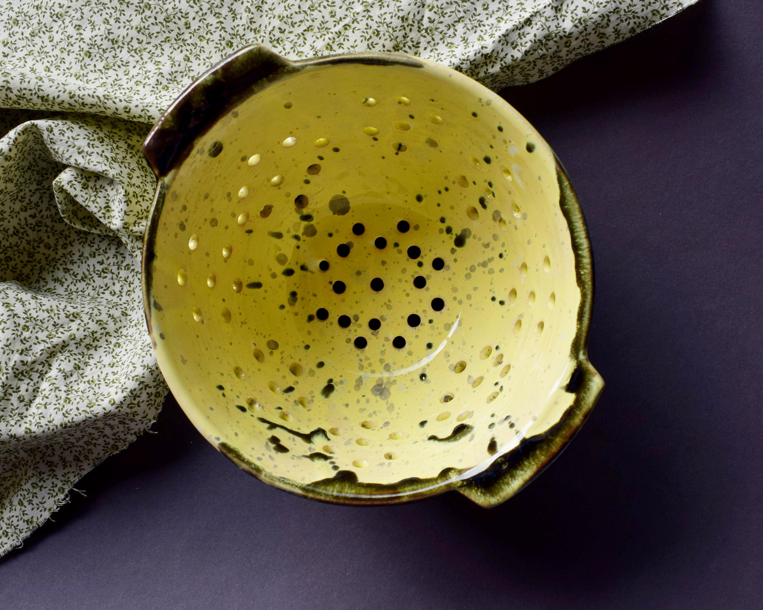 Modern Ceramic Fruit Colander, Berry Colander, Ceramic Kitchen ...