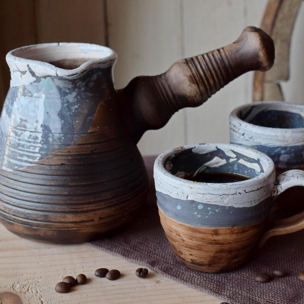 Pottery Coffee Pot - Etsy