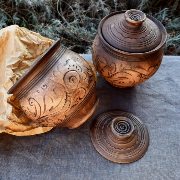 Klei pot met deksel - Etsy Nederland