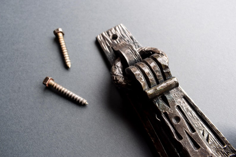 Wrought Iron Viking Hand Knocker Thor's Hammer Rustic - Etsy