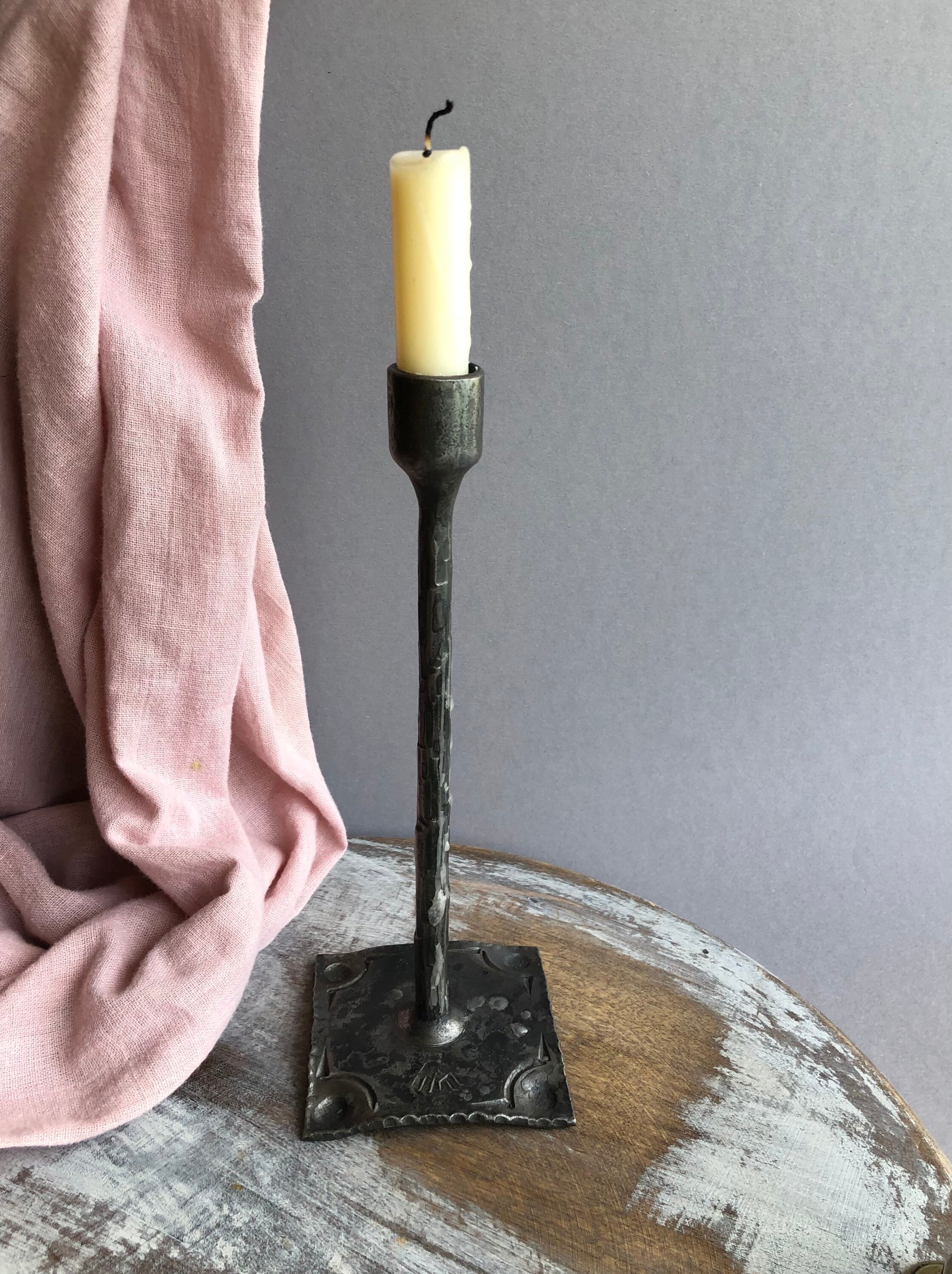 Wrought Iron Candlestick, Rustic Metal Candlestick, Spectacular Home ...