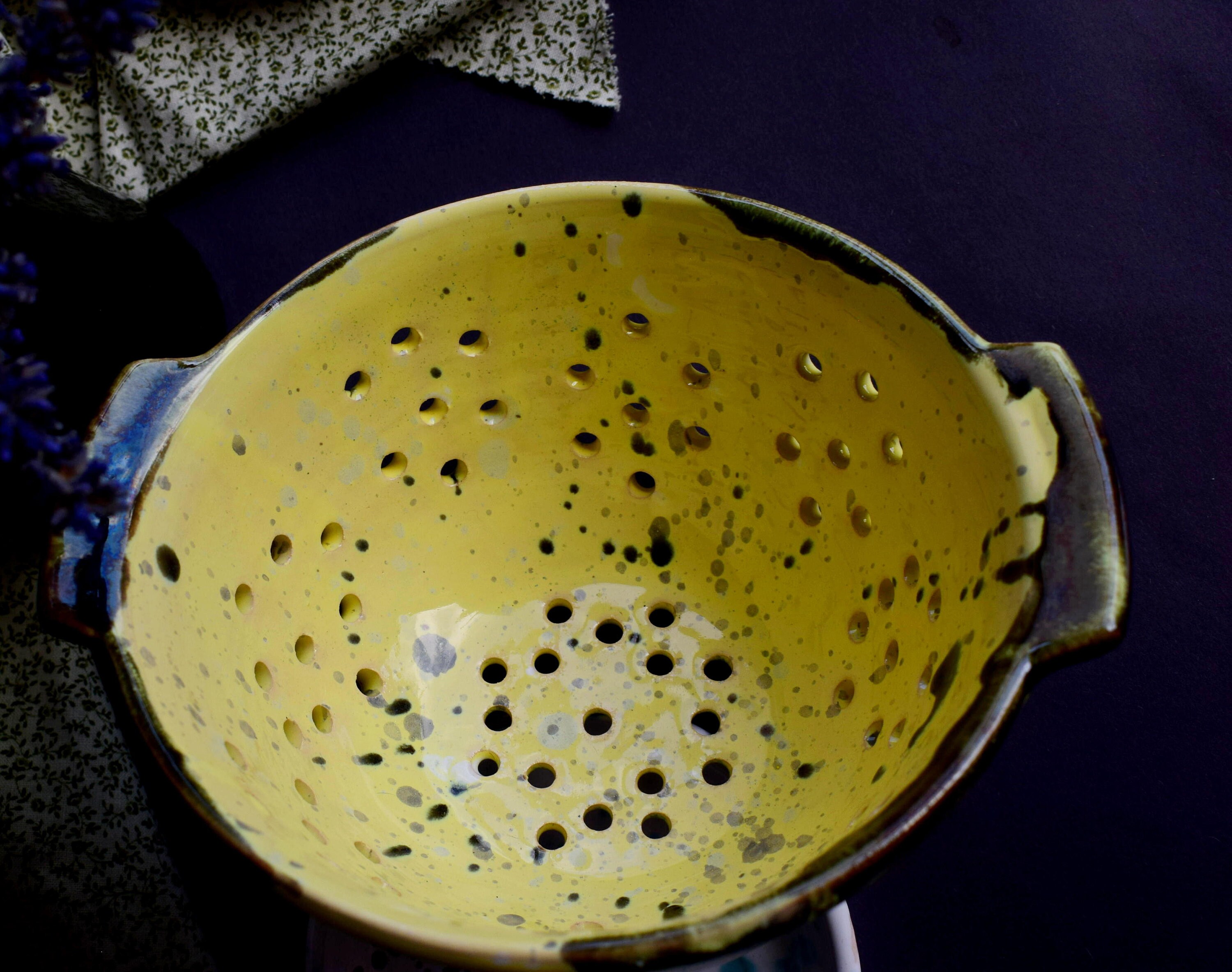 Modern Ceramic Fruit Colander, Berry Colander, Ceramic Kitchen ...