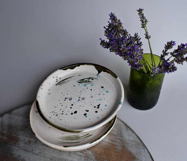 Ceramic Dessert Plate, Pottery Cake Plate, Modern Ceramic Dessert ...