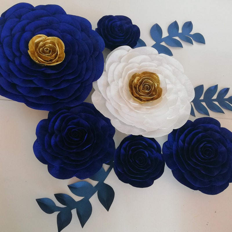 Gold Paper Flowers - Etsy