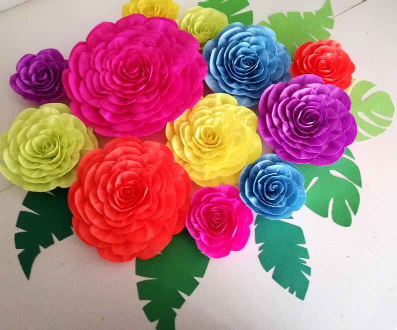 Encanto Birthday Large Paper Flowers Wall Decor Mexico - Etsy