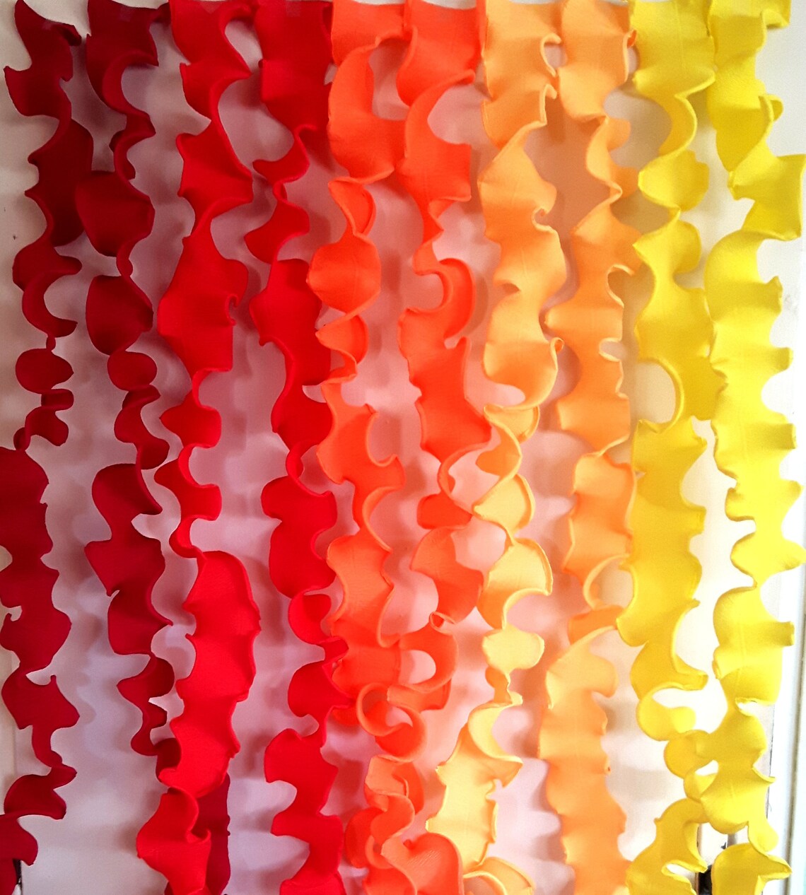 Mexican Fiesta Streamers Backdrop Rainbow Wall Decor Ruffled | Etsy