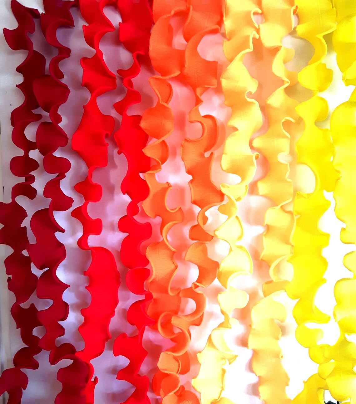 Mexican Fiesta Streamers Backdrop Rainbow Wall Decor Ruffled - Etsy