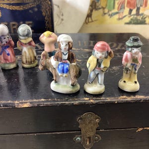 19 Vintage French Feves Miniature Nativity Set Ceramic Christmas Feves ...
