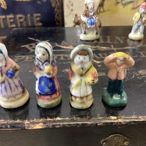 19 Vintage French Feves Miniature Nativity Set Ceramic Christmas Feves ...