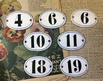 Antique French Number Plaque - Etsy