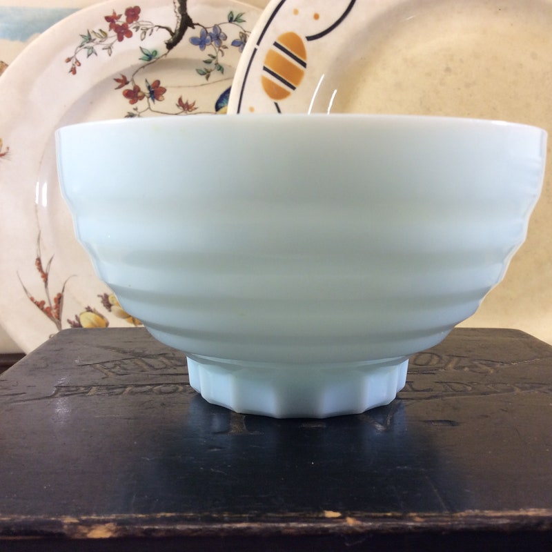 Blue Milk Glass - Etsy