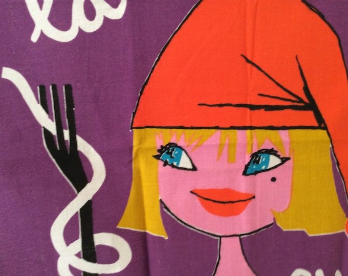 One French Vintage Lefor Openo 60s Tea Towel French Artists Lefor Openo ...