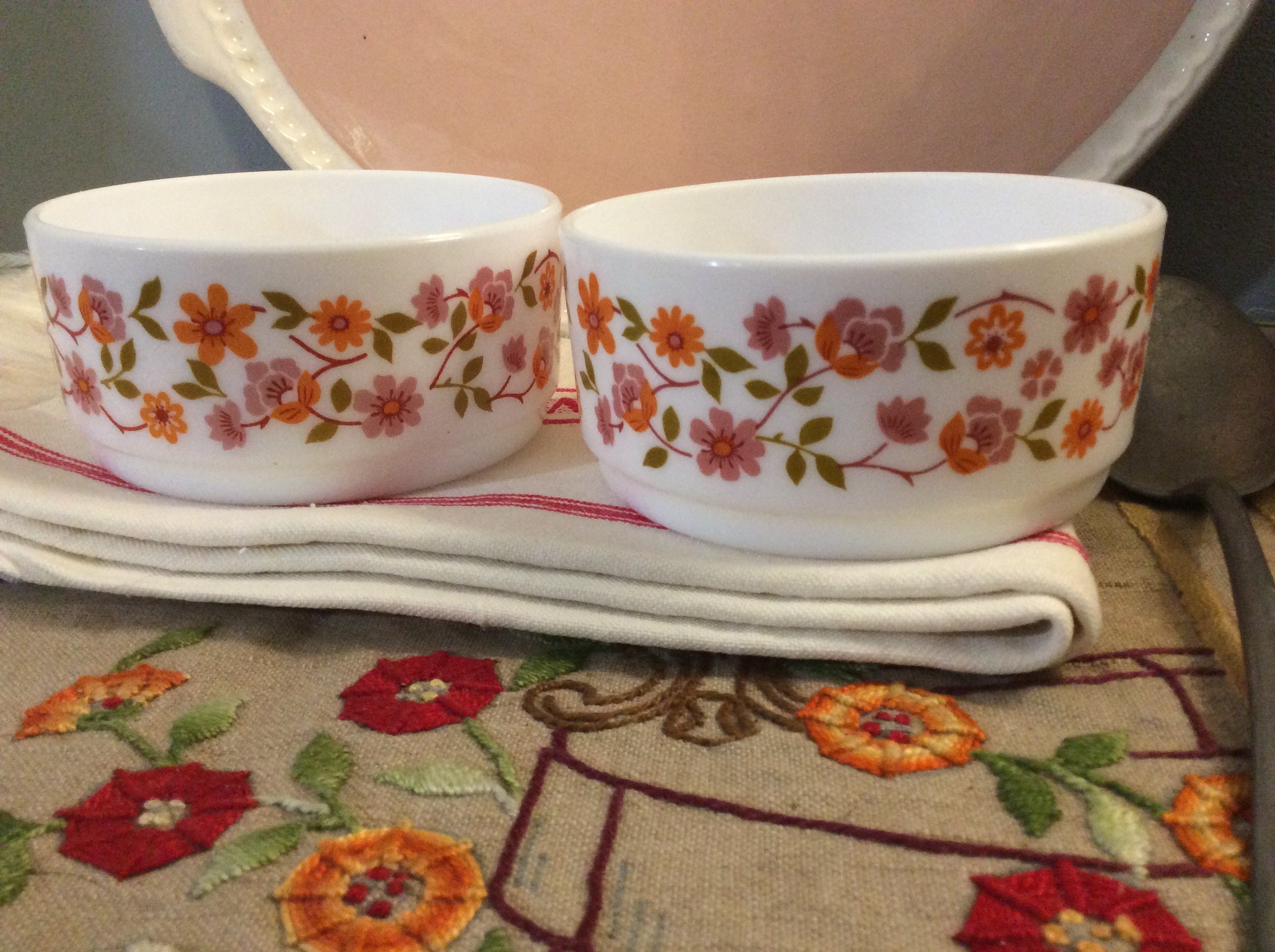 2 French Vintage Arcopal Scania Bowls Vintage Arcopal Scania - Etsy