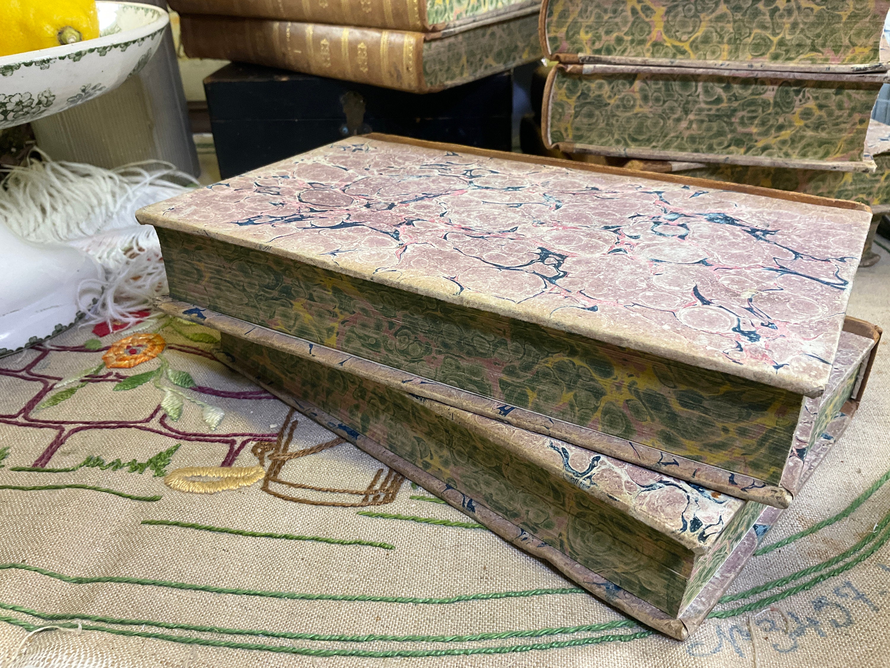 2 Antique 1820s French Language Books Rousseau Classics Book - Etsy