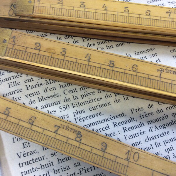Vintage Wooden Ruler - Etsy