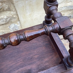 French Antique Oak Foot Stool French Antique Rustic Foot Rest Stool ...