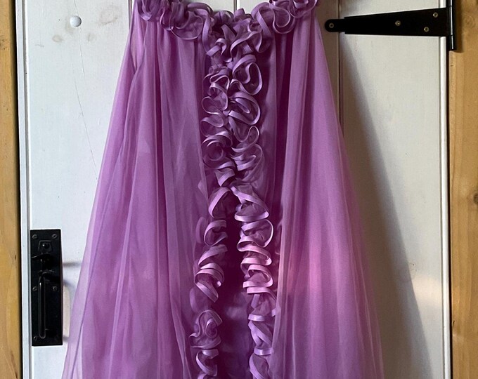 French Vintage Lavender Purple Babydoll Frilly Lingerie - Vintage Made ...