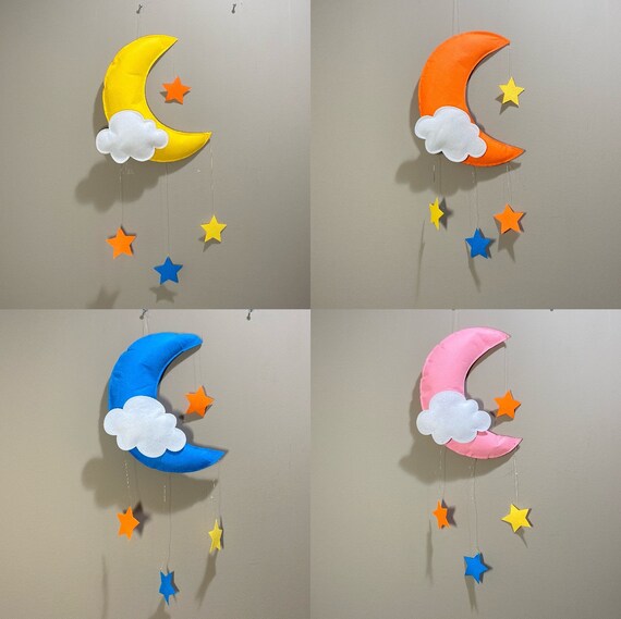 Moon Clouds Ceiling Hanging Decorations Moon Stars Ornaments | Etsy
