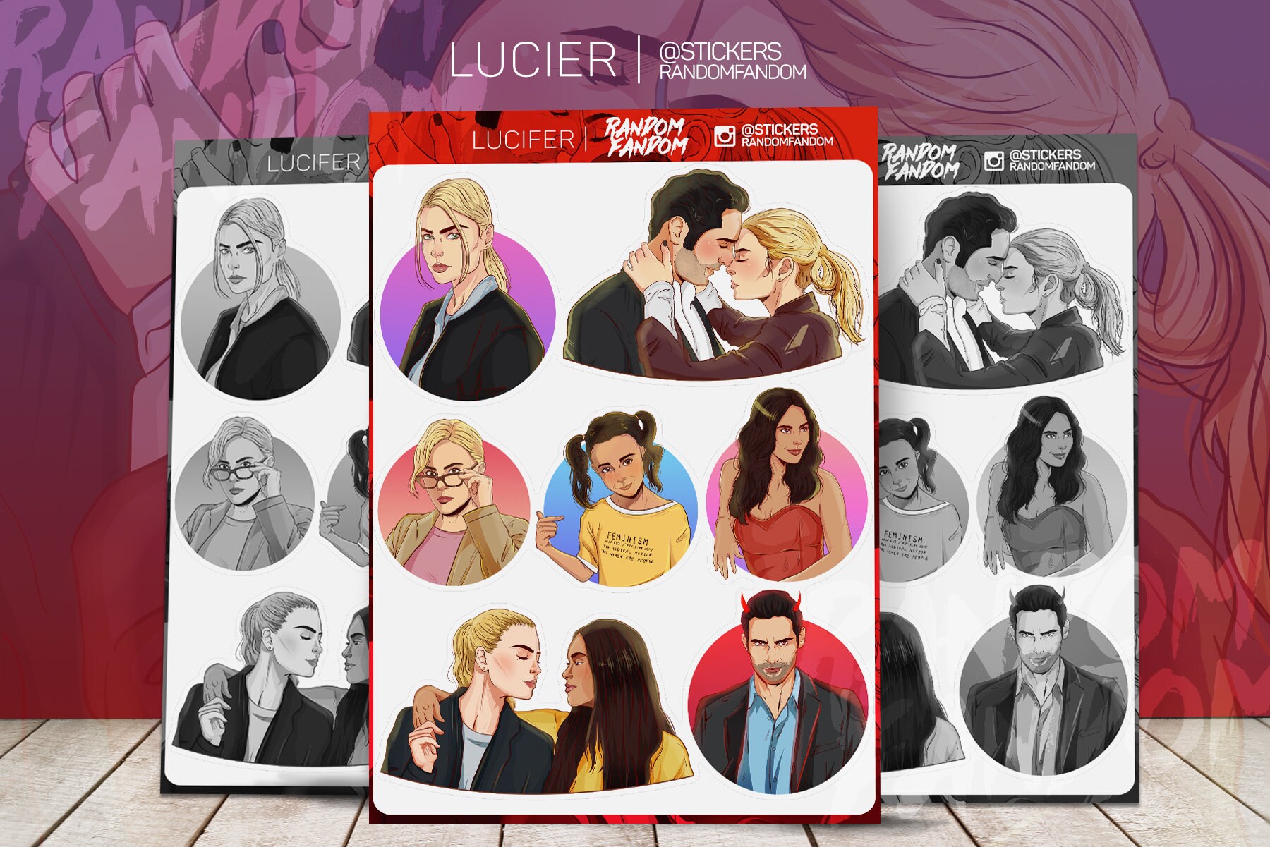 Lucifer stickers Lucifer laptop stickers fandom stickers | Etsy