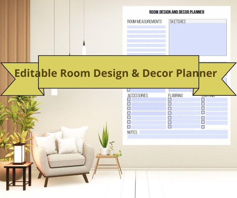 Editable Room Design and Decor Planner - Etsy