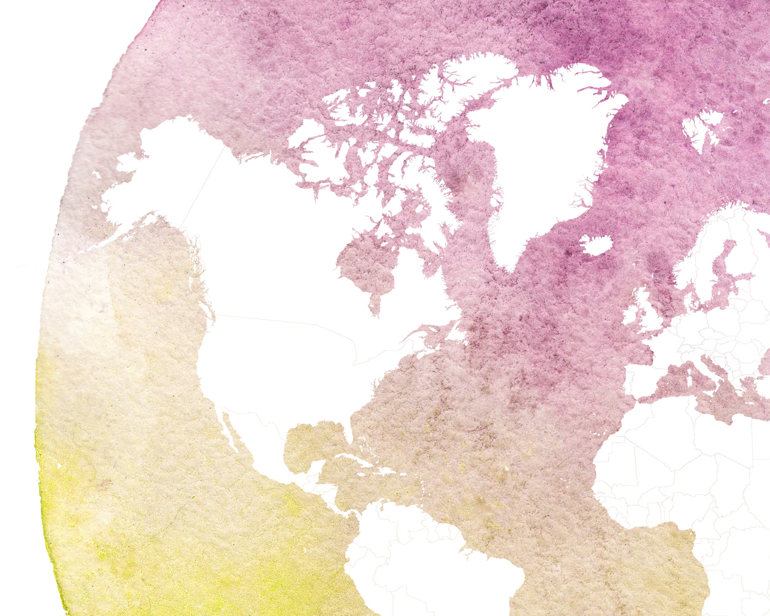 Bright Purple Map of the World. World Map Wall Art. Colorful - Etsy