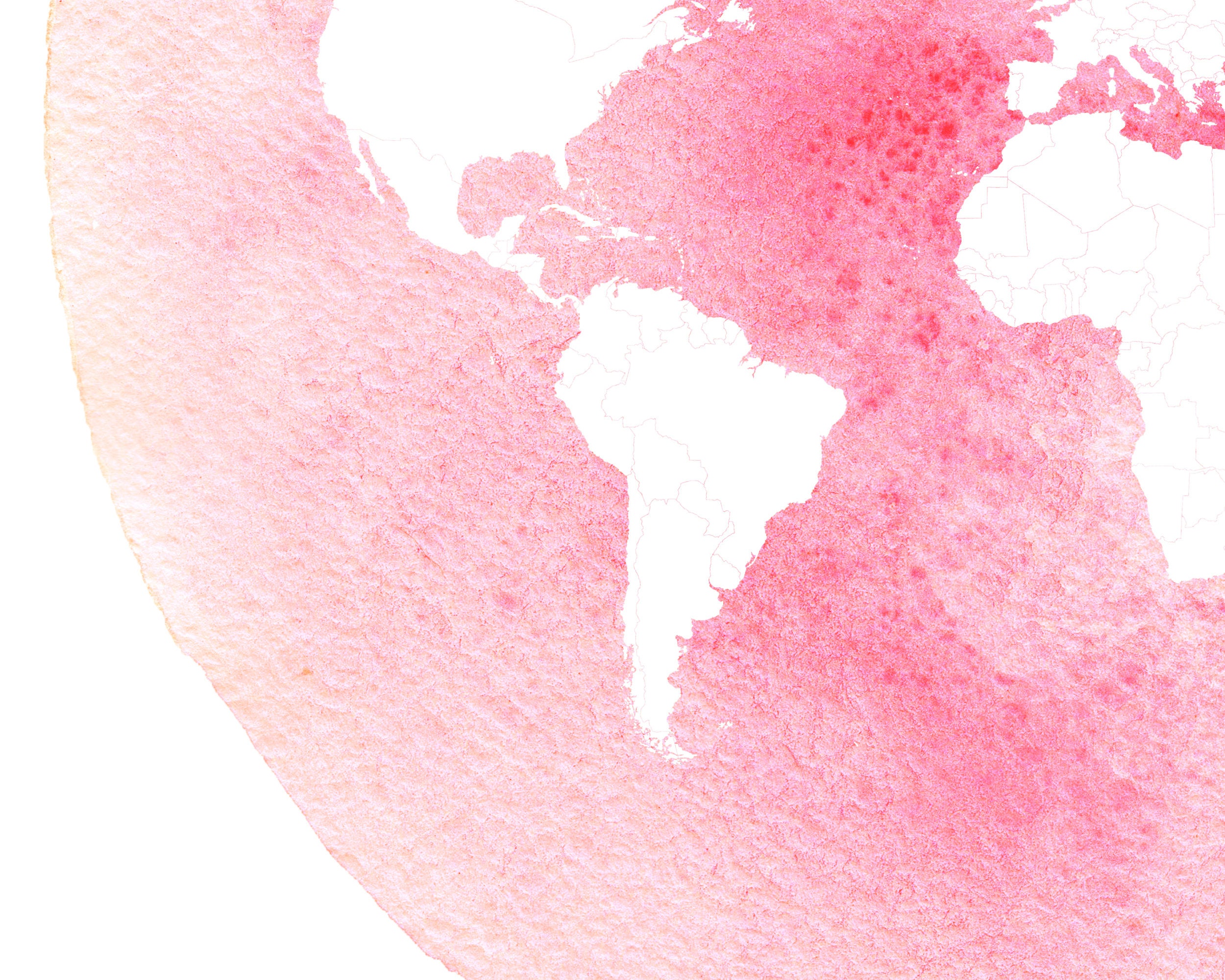 Pink Watercolor World Map Print, 8x10 (digital Download) - Etsy